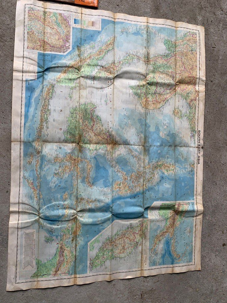 Peta Malaya vintage ( 39.5 x 29 inch ), Hobbies & Toys, Collectibles ...