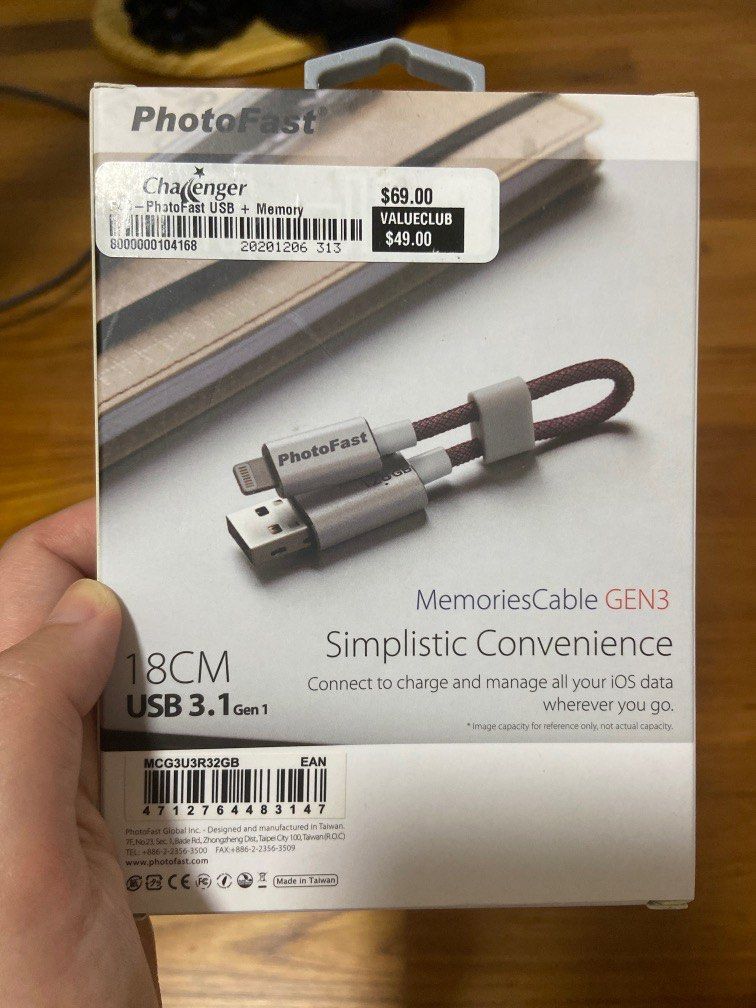 Photofast USB Memory Cable Gen3, Computers & Tech, Parts & Accessories ...