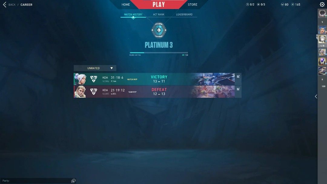 Plat 3 - Valorant Account with 6 premium skin, Video Gaming, Gaming ...