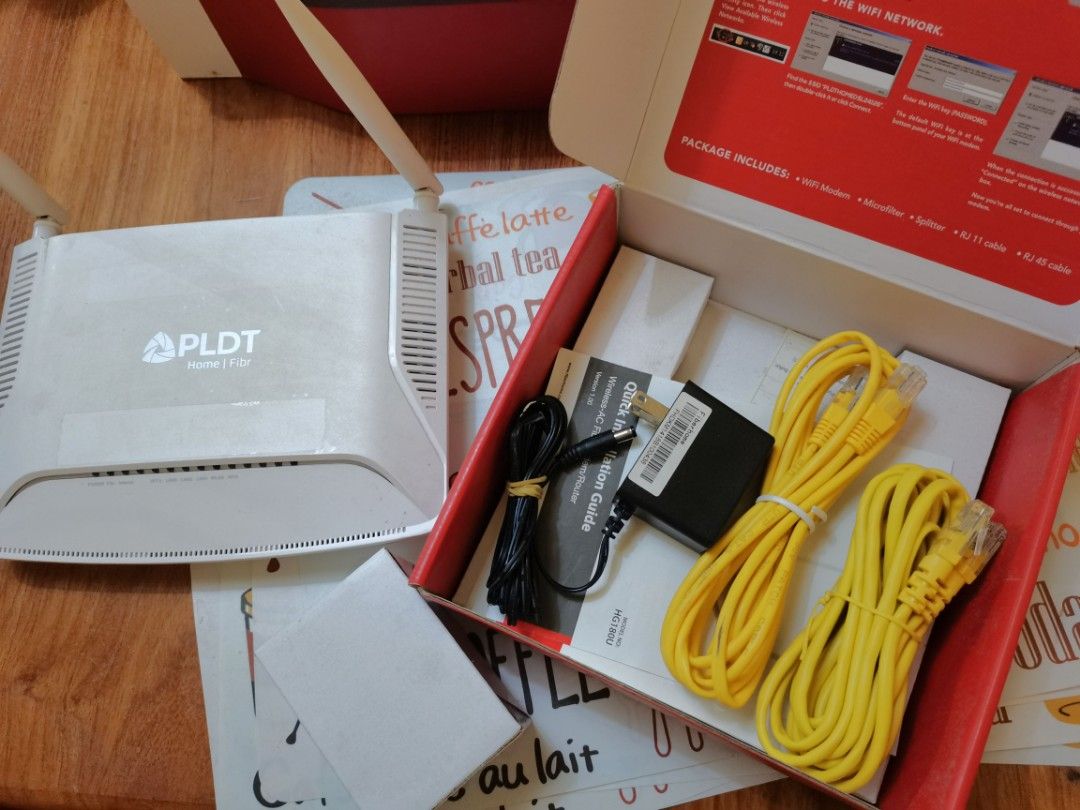 PLDT modem/router complete set with LAN, Computers & Tech, Parts ... PLDT modem/router complete set with LAN, Computers & Tech, Parts ...