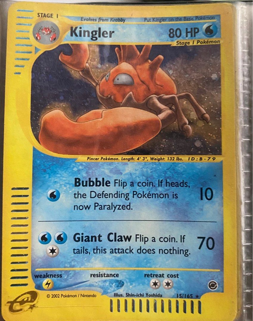 Pokemon Card- Kingler, Hobbies & Toys, Toys & Games on Carousell