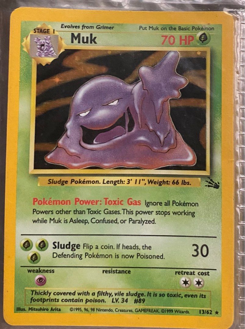 Pokemon Card- Muk, Hobbies & Toys, Toys & Games on Carousell