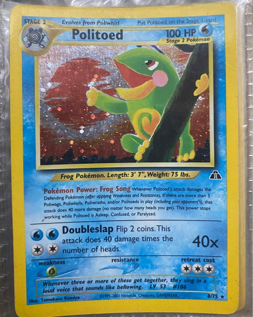 Pokemon Card- Politoed, Hobbies & Toys, Toys & Games on Carousell