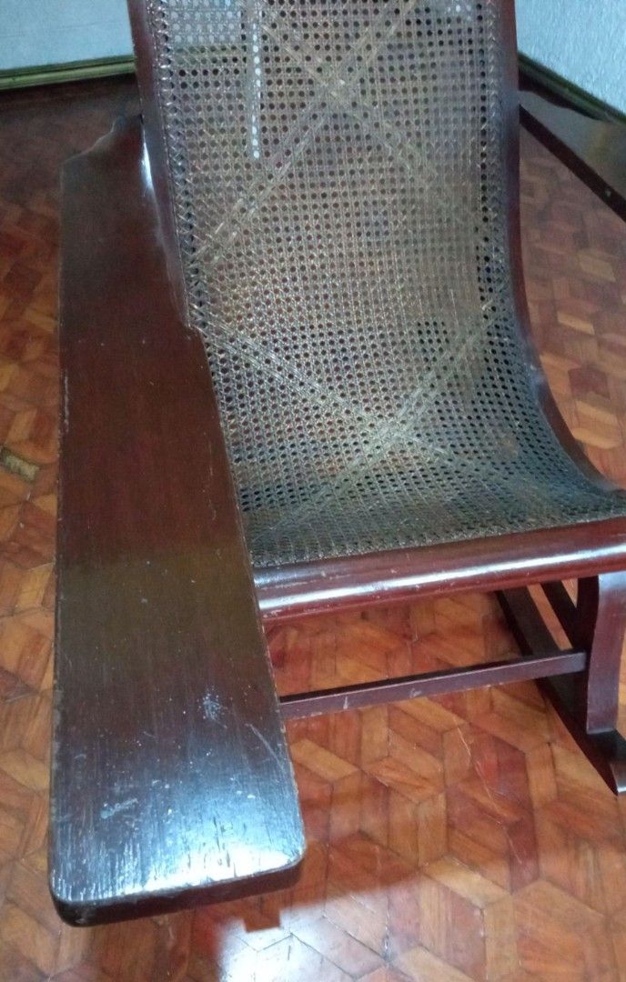 PRELOVED BUTAKA / SOLID WOOD ROCKING CHAIR, Furniture & Home Living ...