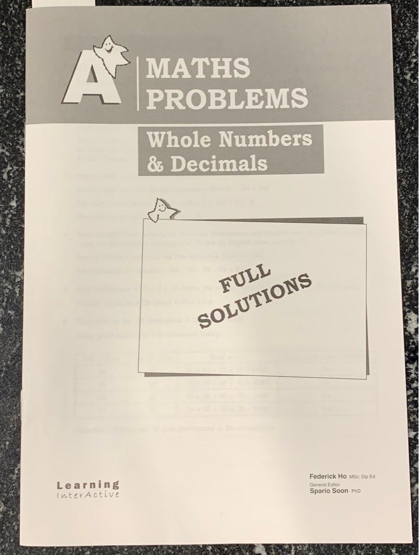 PSLE A Star Maths Problems by Learning Interactive, Hobbies & Toys ...