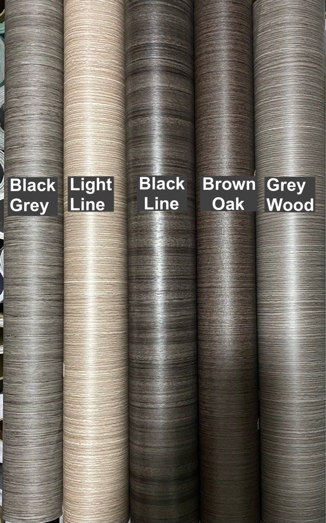 Ready Stock 60cm/90cm Brown Oak PVC Stickers Wallpaper Decal Wardrobe ...