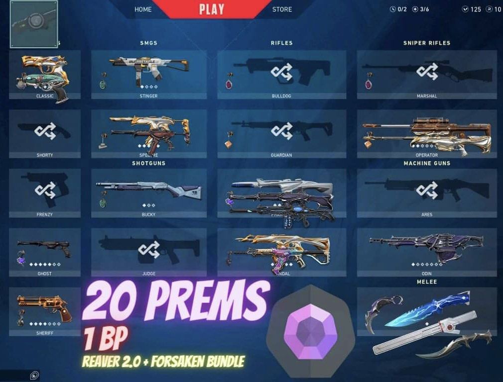 REAVER EP5 BUNDLE 20 PREMIUMS CHEAP VALORANT ACCOUNT, Video Gaming ...