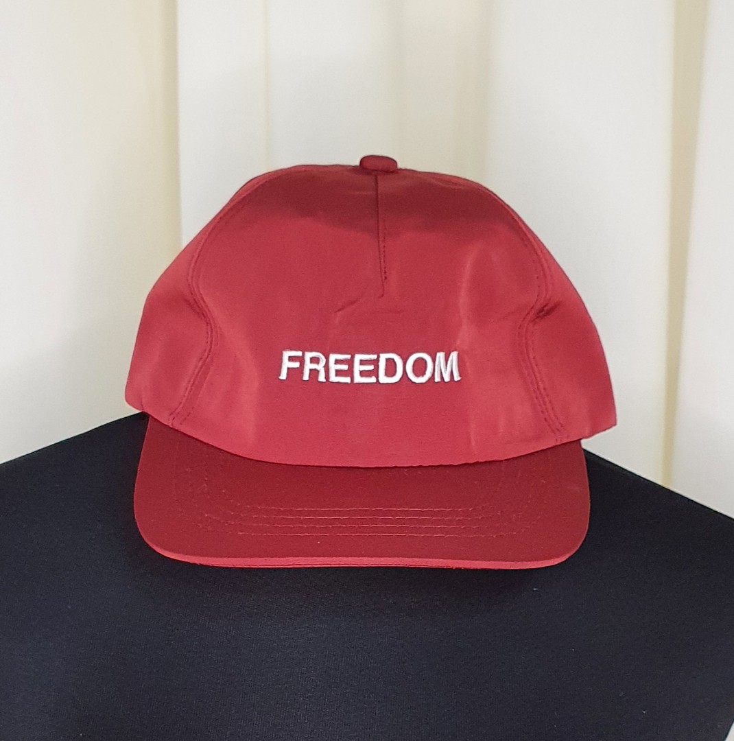 Red freedom cap made in korea, Men's Fashion, Watches & Accessories ...
