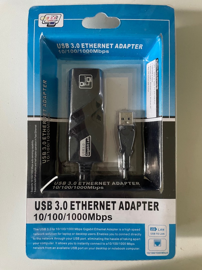 Resong Mini USB 3.0 Gigabit Ethernet Adapter USB to RJ45 Lan Network ...