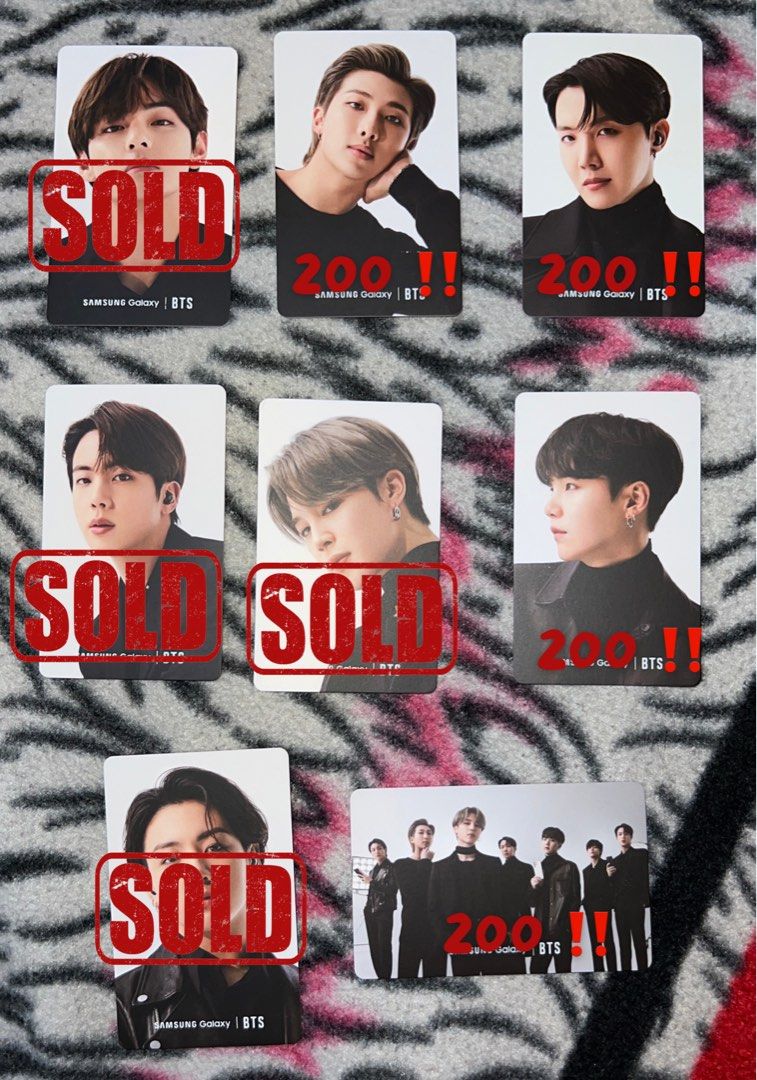 SALE 200!! BTS SAMSUNG LATIN AMERICA PHOTOCARDS (ONHAND) , Hobbies & Toys, Memorabilia ...