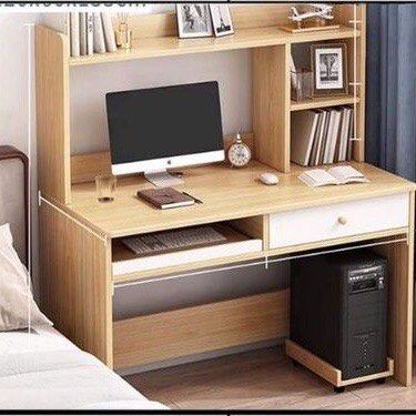 Scandinavian Computer table with shelf / study table 100x40, Furniture ...