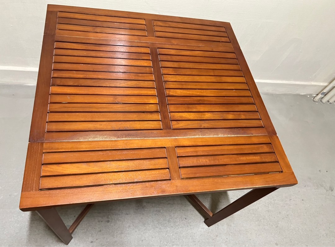 Scanteak teak wood folding / foldable table , Furniture & Home Living ...