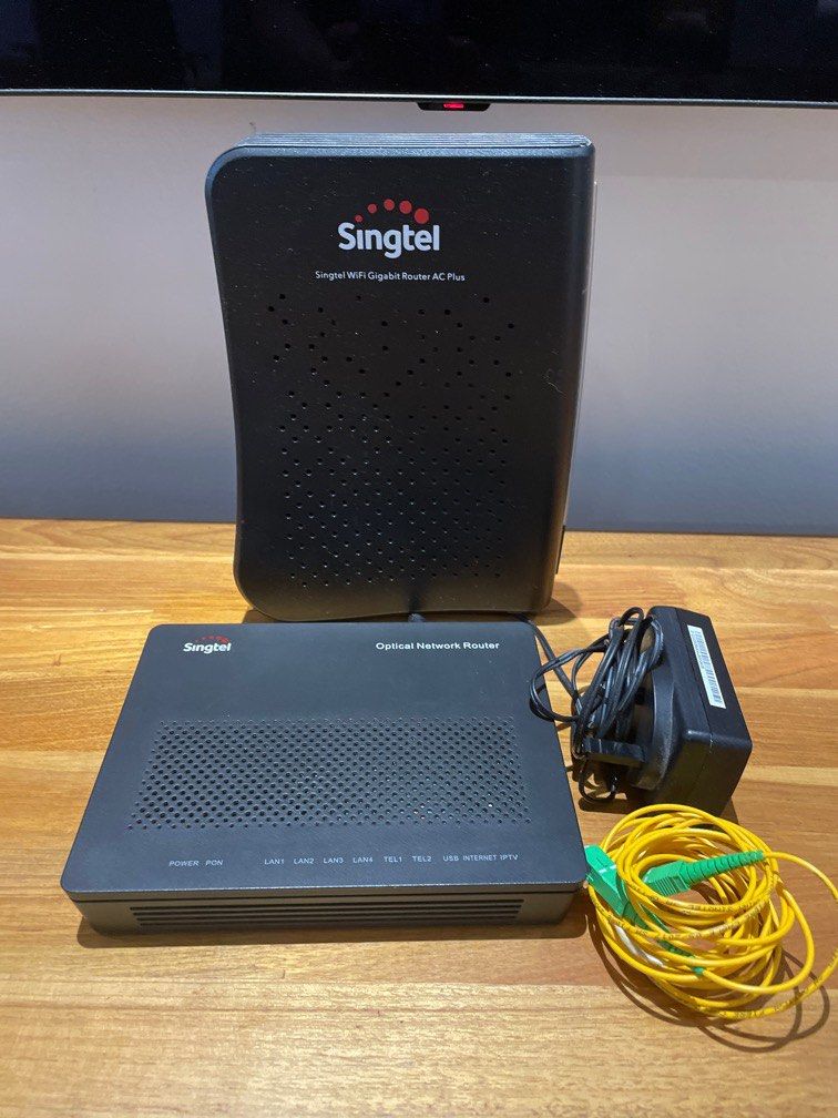 Singtel ONT network router, Computers & Tech, Parts & Accessories ...