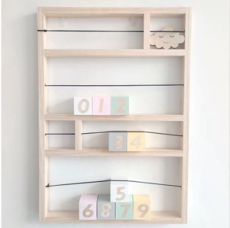 Slender Slim Thin Minimalist Wooden Shelf for Kids Children Living Room ...