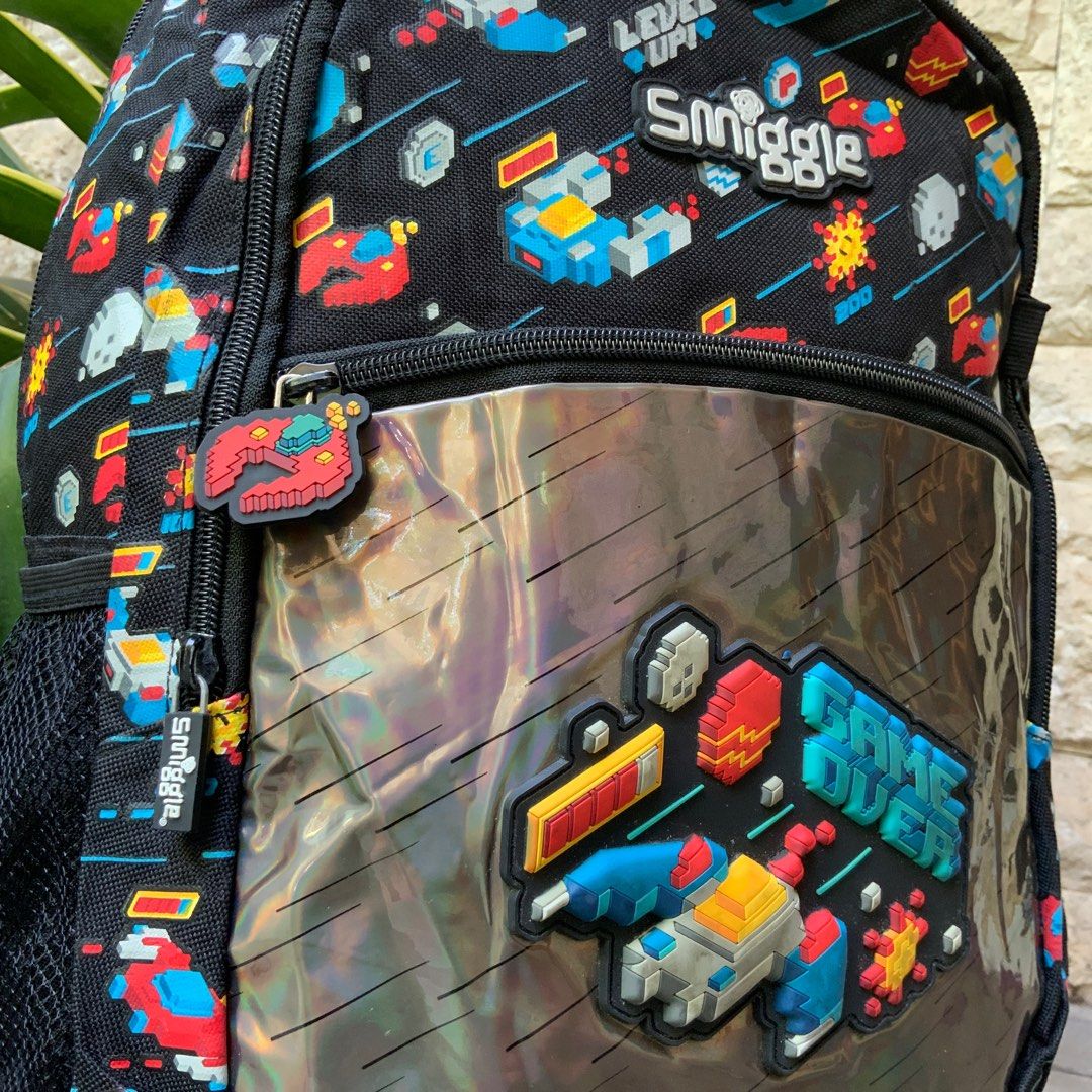 SMIGGLE PIXEL GAME OVER BACKPACK BLACK, Bayi & Anak, Kereta, Kursi ...
