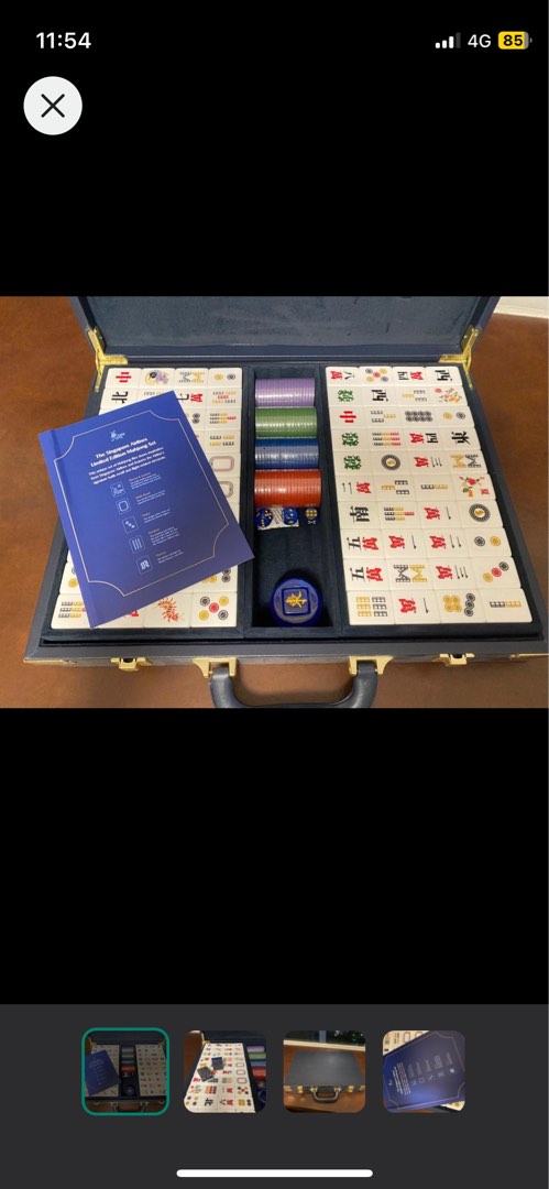 SQ Mahjong Set Batik Blue Limited Edition, Hobbies & Toys, Toys & Games ...