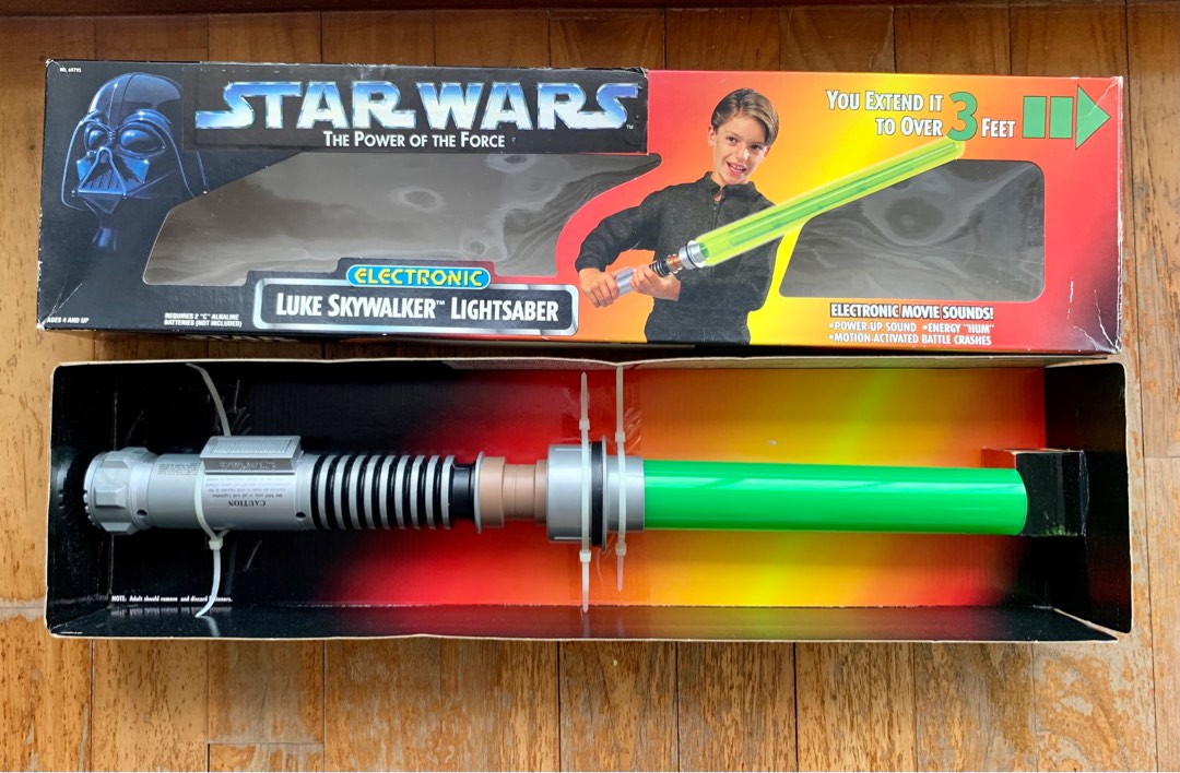 Star Wars Power of the force Luke Electronic Lightsaber - kenner ...