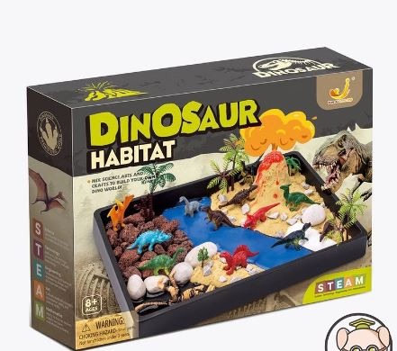 STEAM Dinosaur Habitat Toy | Sensory play set | Small world kit ...