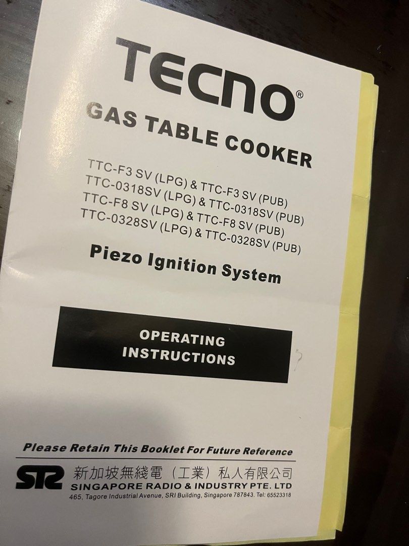Techno Gas table cooker, Furniture & Home Living, Kitchenware ...