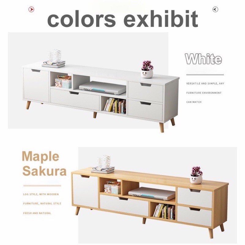 TV Rack Furniture 120/140 cm TV Cabinet 55'' TV for Living Room with ...