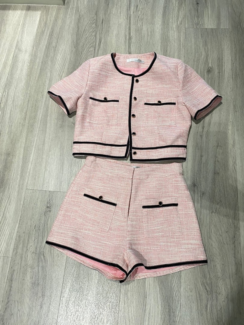Tweed in set, Women's Fashion, Tops, Blouses on Carousell