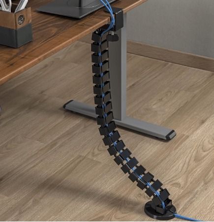 ULTi Clamp-on Under Desk Cable Management Spine, Wire Cord Organizer ...