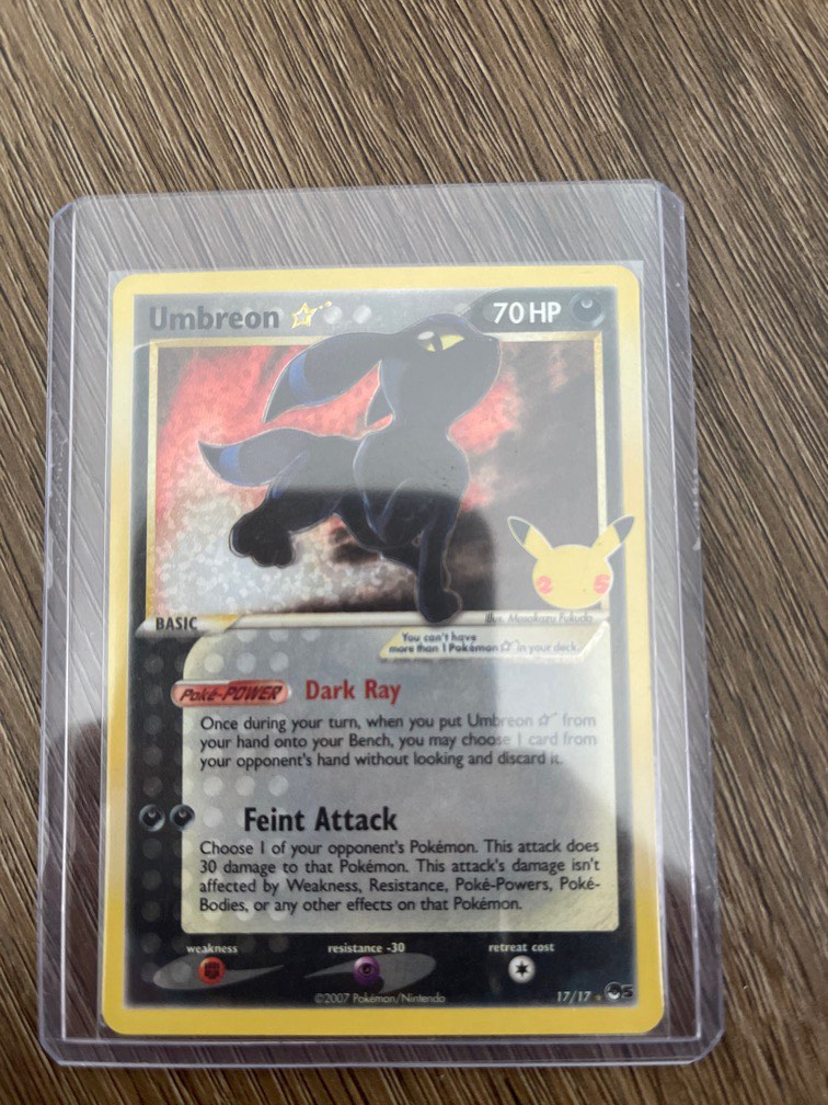 Umbreon Gold star Pokémon card, Hobbies & Toys, Toys & Games on Carousell