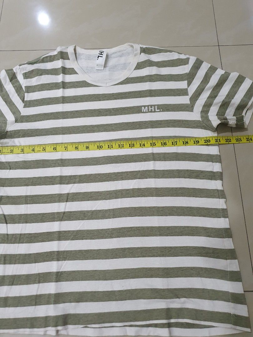 V neck MHL stripe T, Men's Fashion, Tops & Sets, Tshirts & Polo Shirts ...
