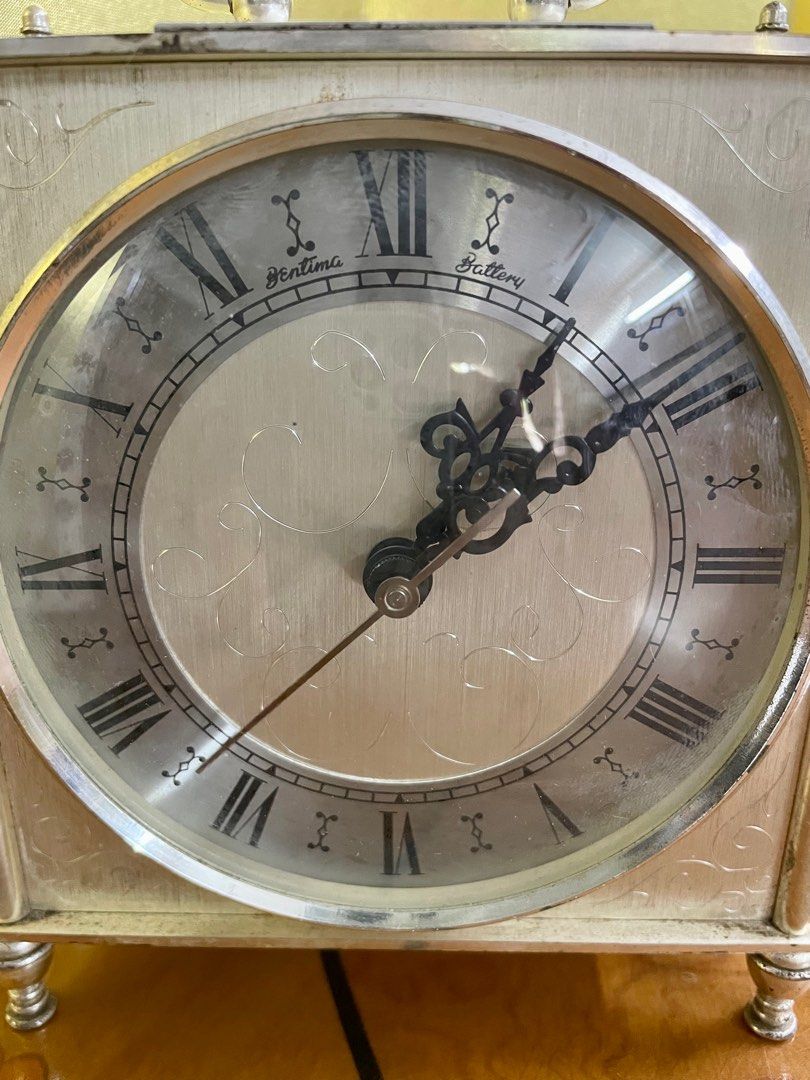 Vintage Rare 1970's German Bentima Quartz Transistor Brass Table Clock 12x7x16cms, Hobbies ...