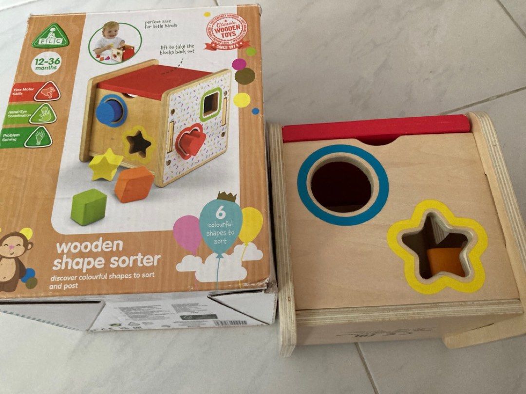 ELC Wooden shape sorter, Babies & Kids, Infant Playtime on Carousell