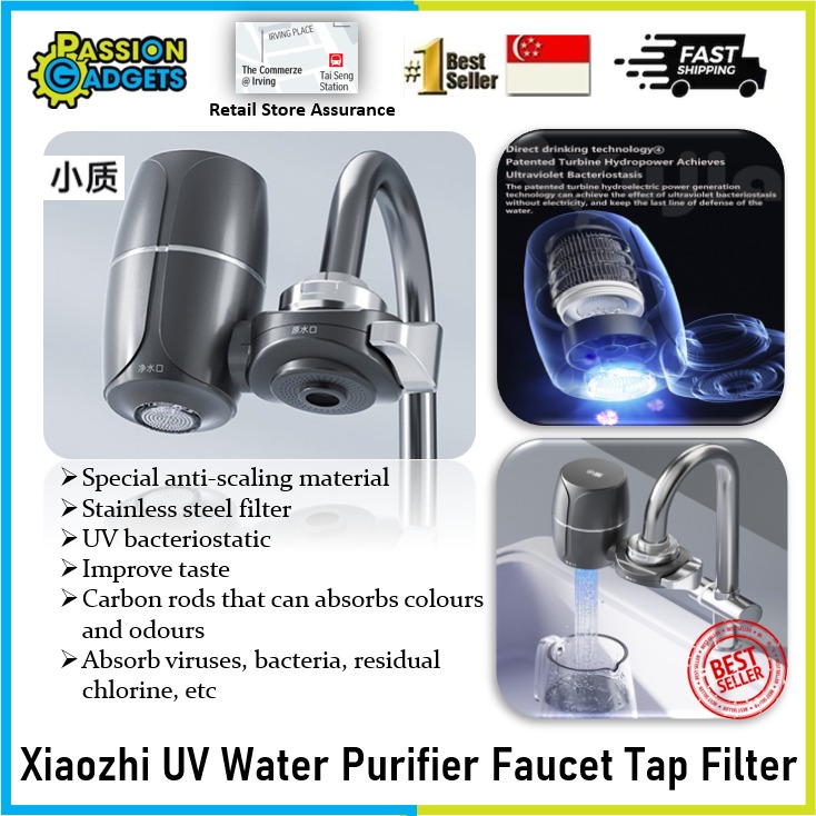 Xiaozhi UV Water Purifier Faucet Tap +1 Filter UVC sterilisation UV-C ...