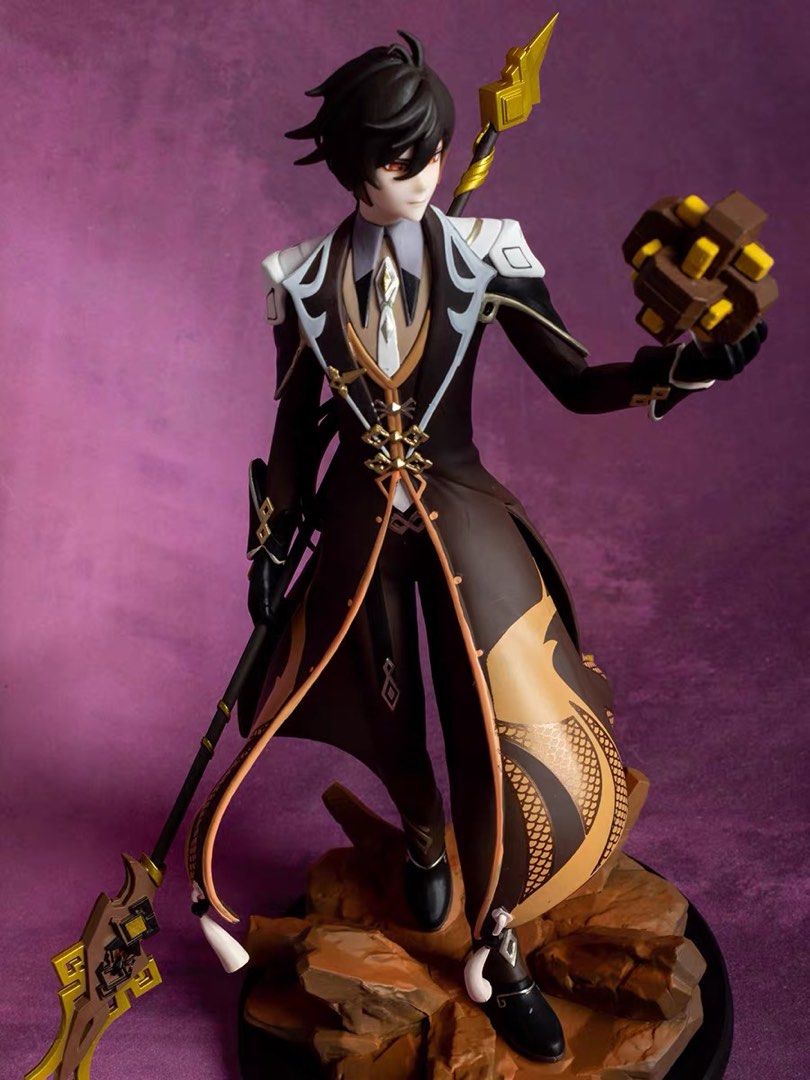 28cm Genshin Impact Zhongli Pvc Figure Game Morax Action Figure ...