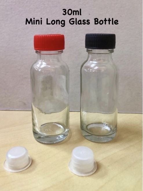30ml Essence Glass Bottle with cap & stopper, Liquid Repacking Sampling ...