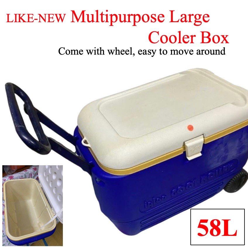 [58L] Ice Box/ Cooler Box/ Beer Beverage Cooler Box/ Camping Outdoor ...