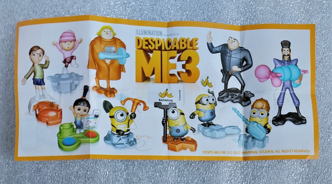 6個 神偷奶爸 壞蛋掌門人 Minions Despicable Me 3 Kinder Eggs Toys 出奇蛋玩具 Mini