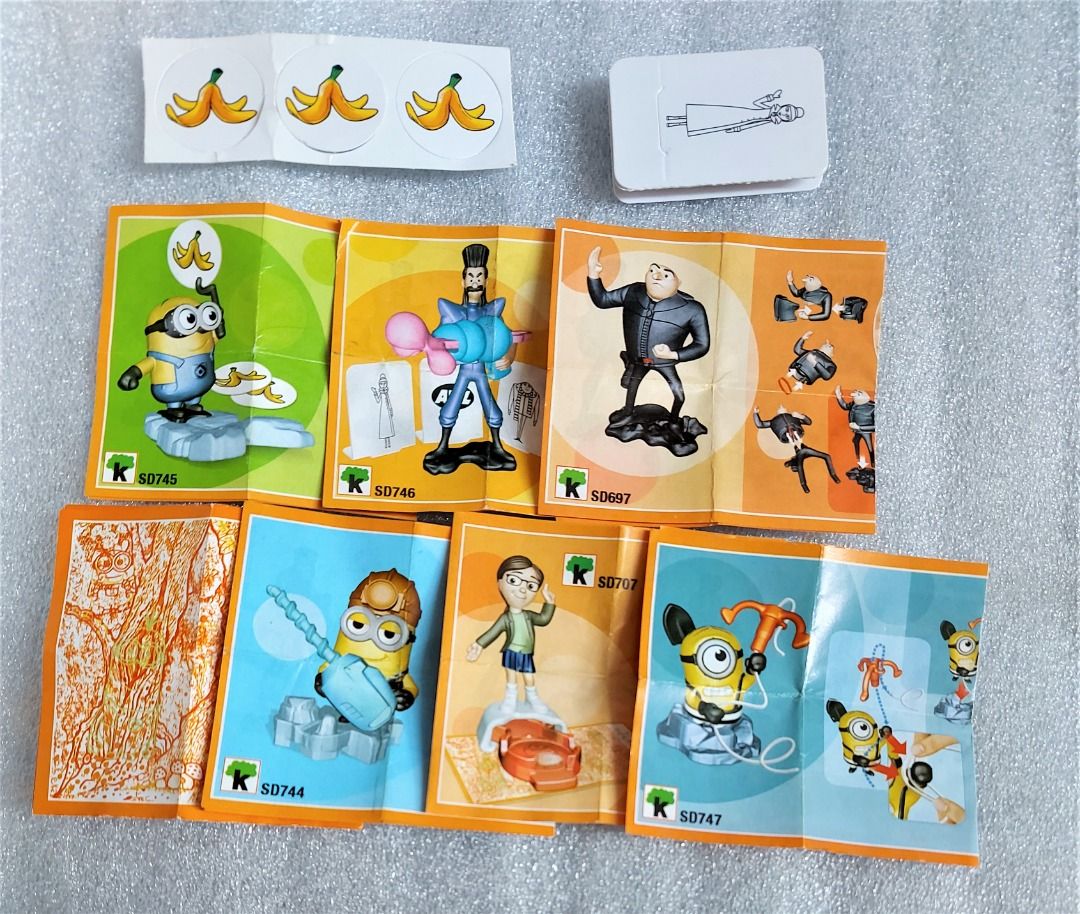 6個 神偷奶爸 壞蛋掌門人 Minions Despicable Me 3 Kinder Eggs Toys 出奇蛋玩具 Mini