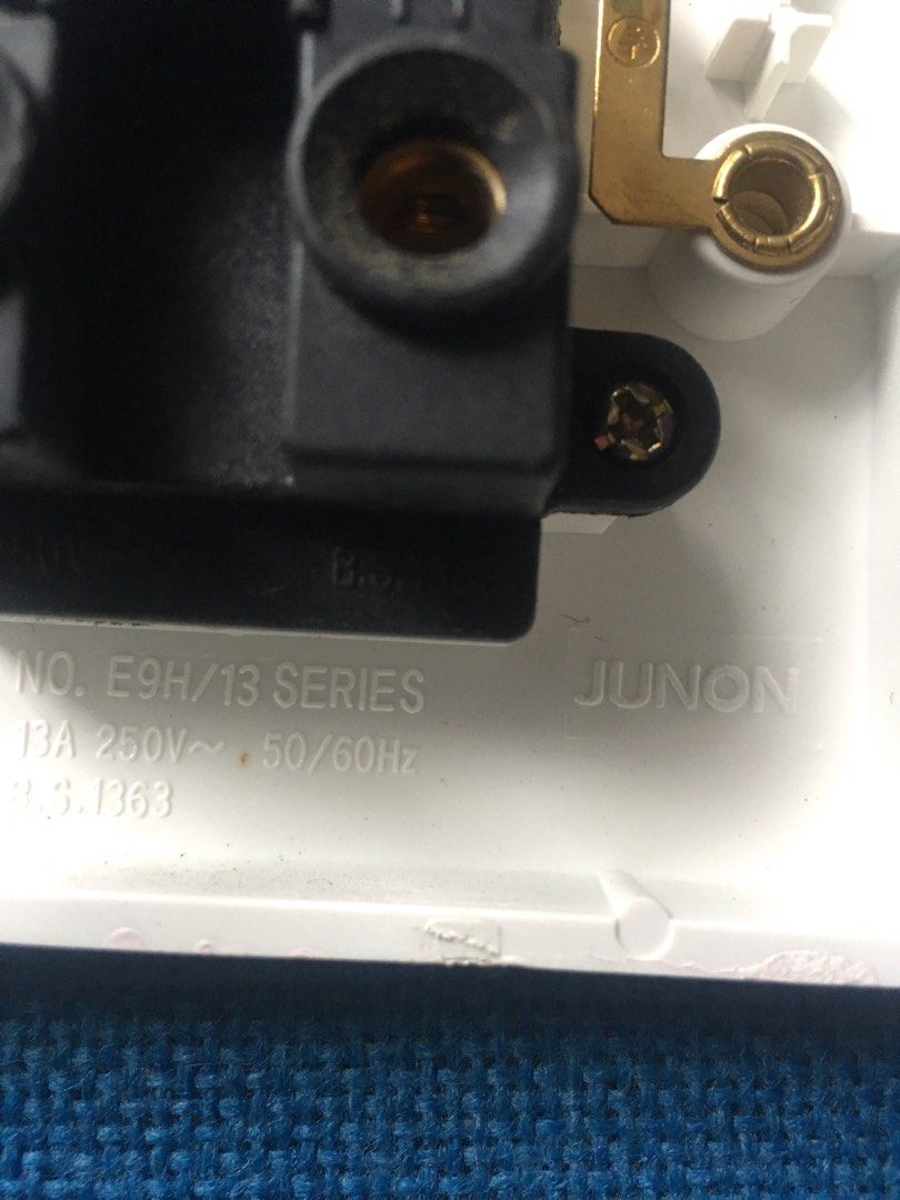 90%新 JUNON (no. E9H / 13 series) 厚料 重身 13A 電源 插頭 插座 power plug socket ...