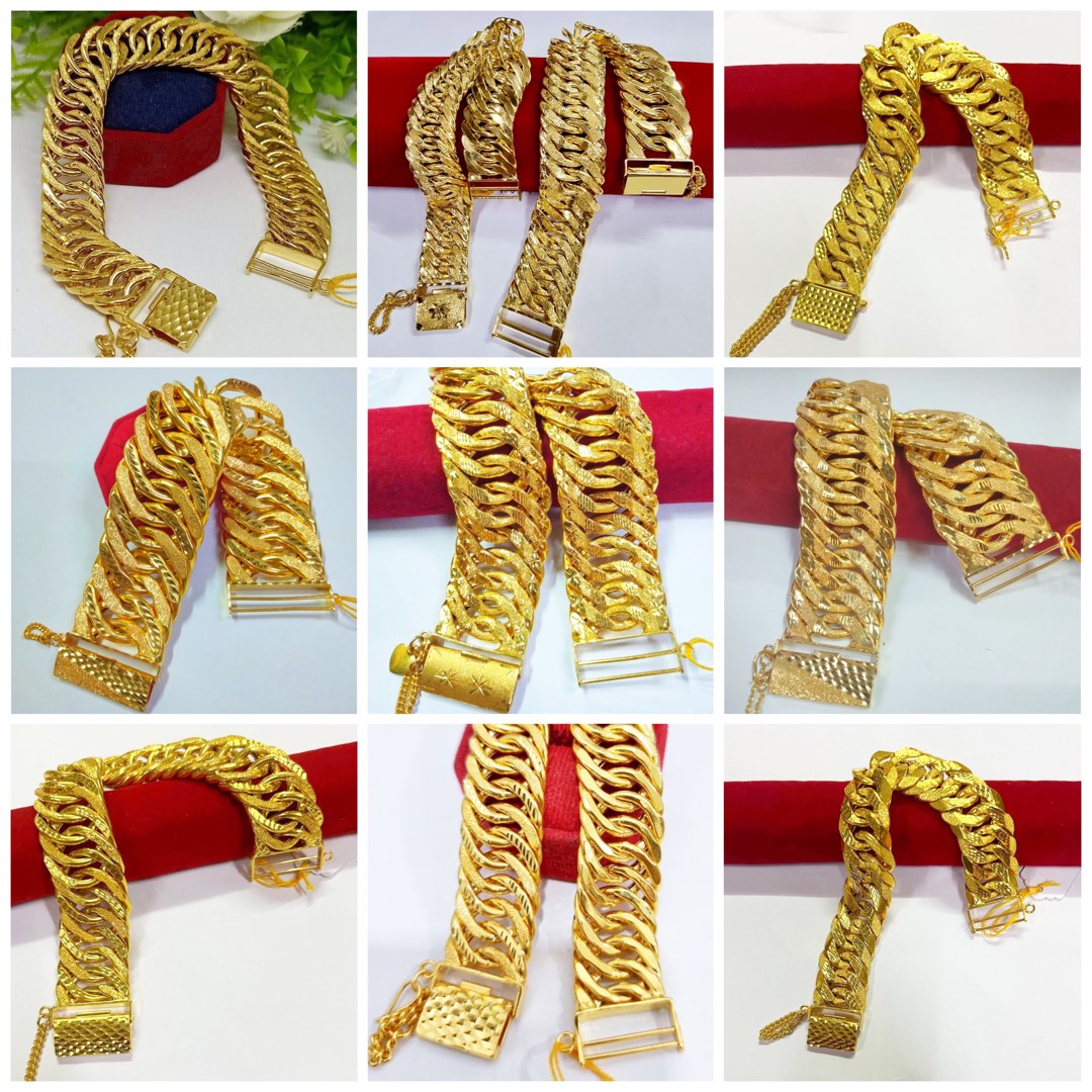 916 Gold Lipan Big, Women's Fashion, Jewelry & Organisers, Bracelets on ...