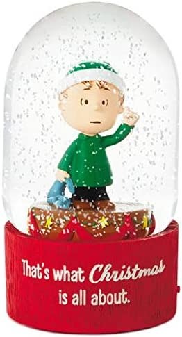 全新 日版 史努比 Linus Christmas Speech Snow Globe 水晶球 桌上擺設 Peanuts SNOOPY 18. ...