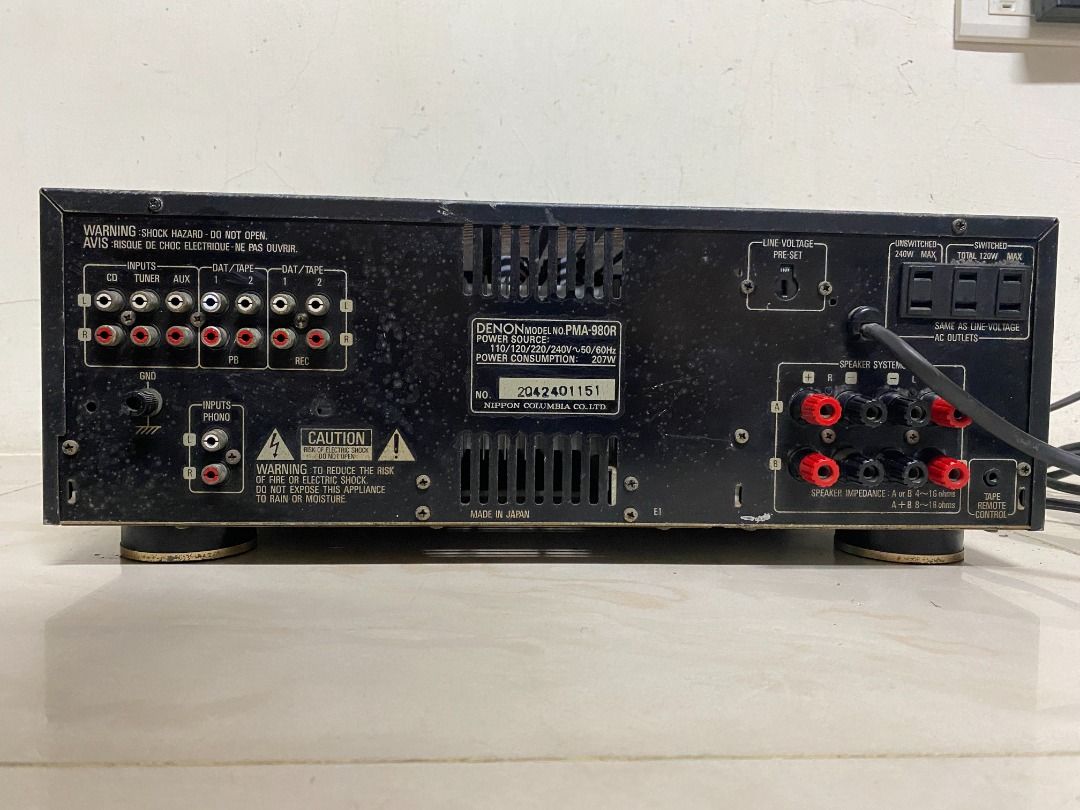 台灣少見~經典 DENON PMA-980R 綜合擴大機 內部乾淨/原裝未動 A類擴大機 日本製造~, 耳機及錄音音訊設備, Soundbar ...