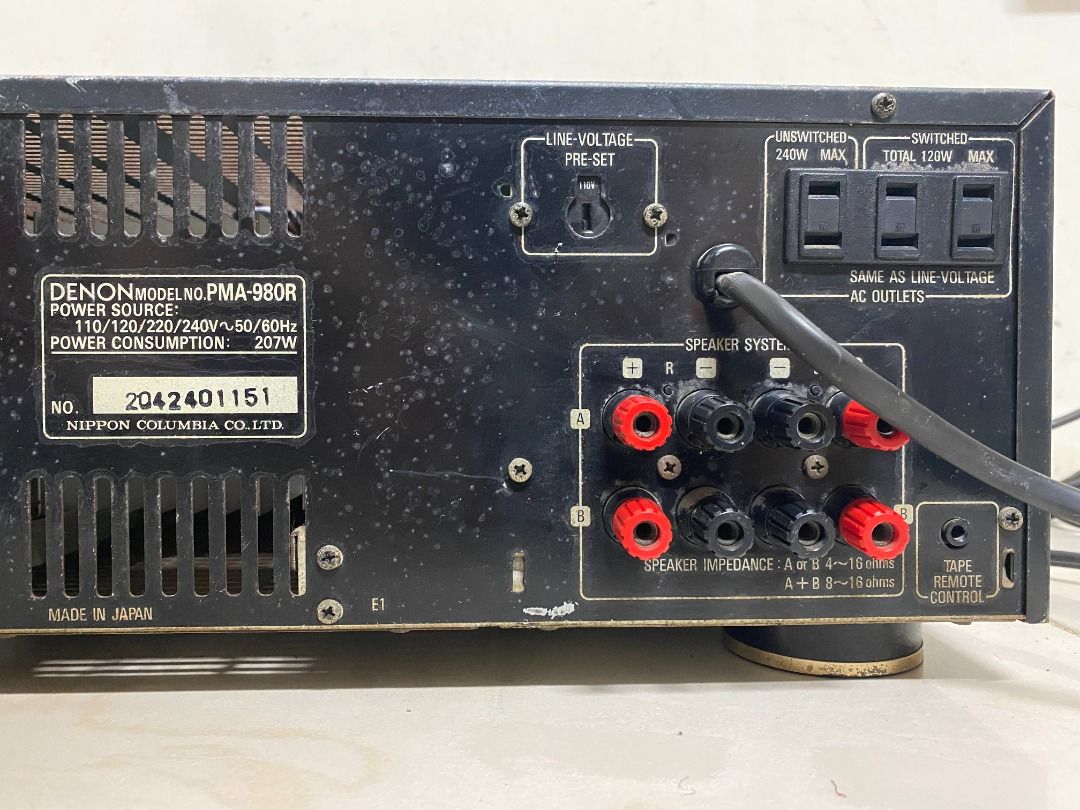 台灣少見~經典 DENON PMA-980R 綜合擴大機 內部乾淨/原裝未動 A類擴大機 日本製造~, 耳機及錄音音訊設備, Soundbar ...
