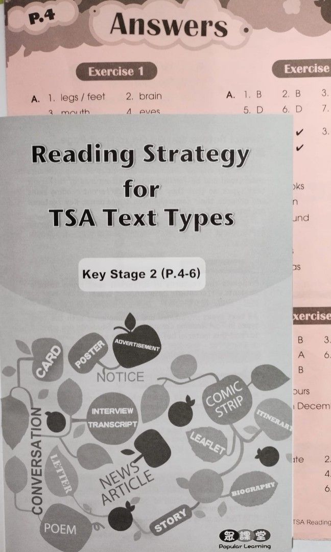 全新 TSA Reading Comprehension 小四閲讀理解，全年適用(附答案 & 解說篇), 興趣及遊戲, 書本 & 文具, 書本及雜誌 - 補充練習 - Carousell