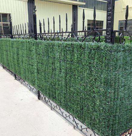 Artificial Conifer Grass Hedge Green Plastic Privacy Screening Garden ...