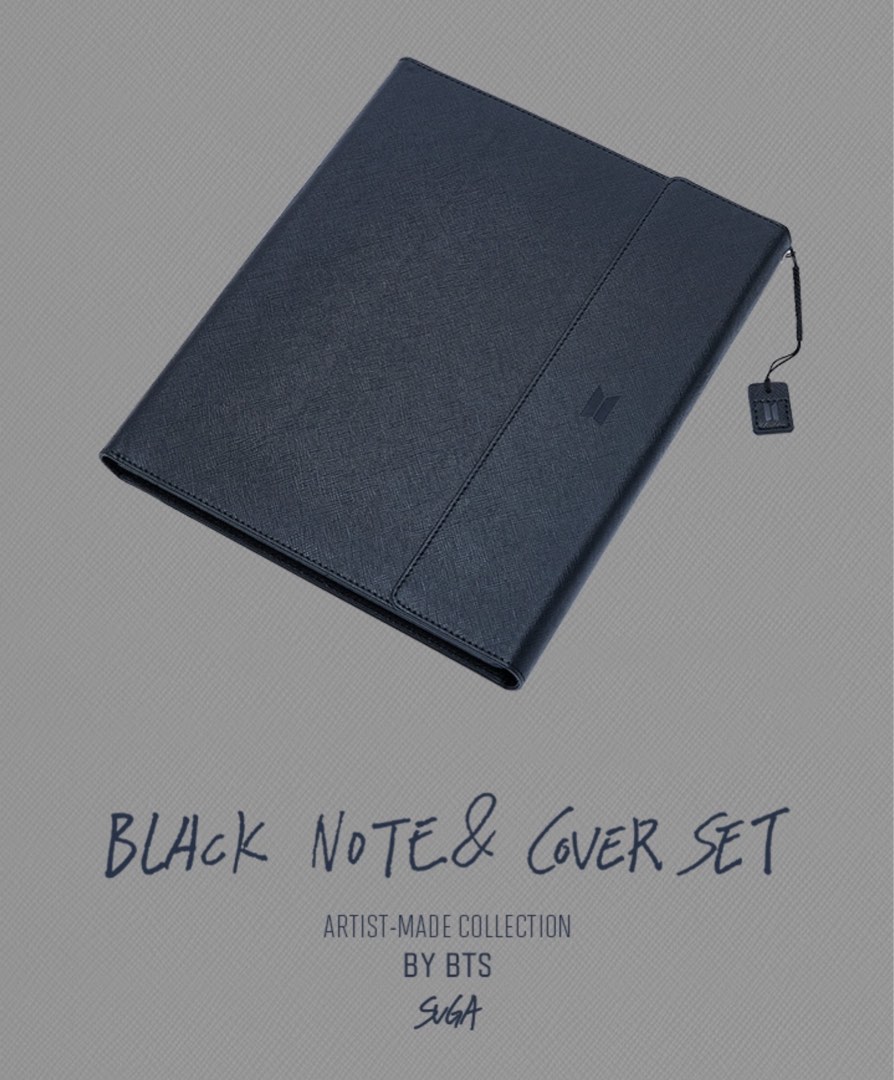 artist made collection by bts suga black note and cover set, Hobbies ...