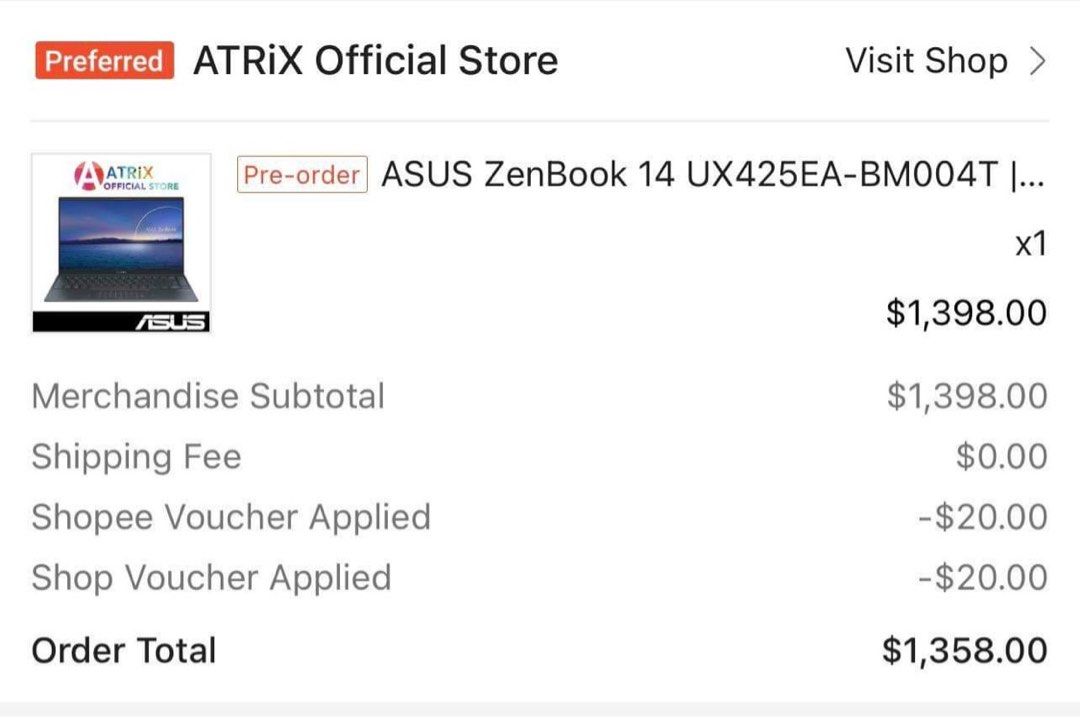 Asus Zenbook 14 UX425E, Computers & Tech, Laptops & Notebooks on Carousell