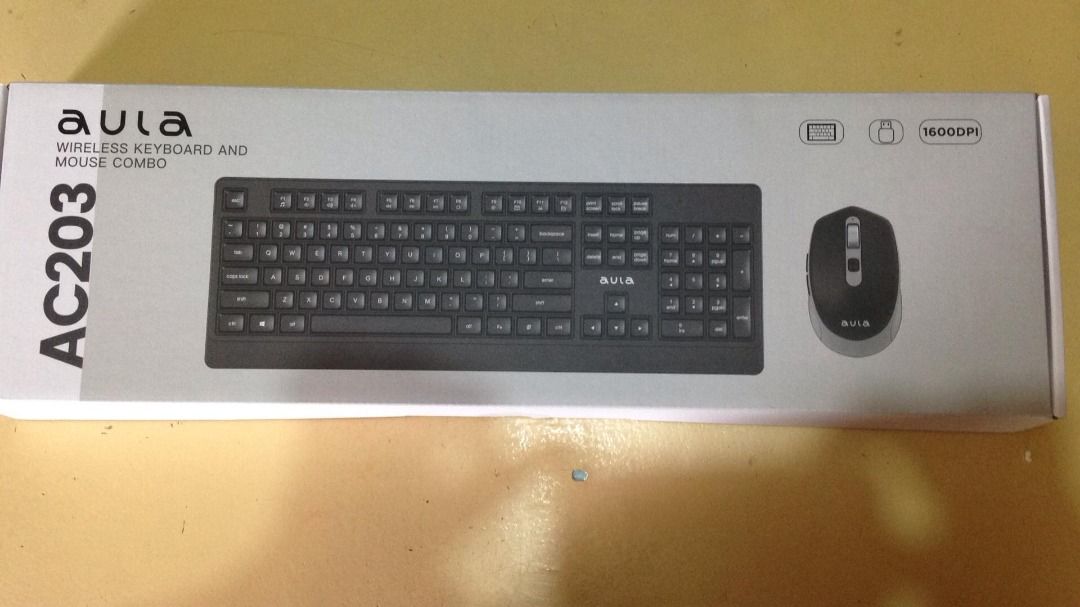AULA AC203 Wireless Keyboard and Mouse Combo, Computers & Tech, Parts & Accessories, Computer ...