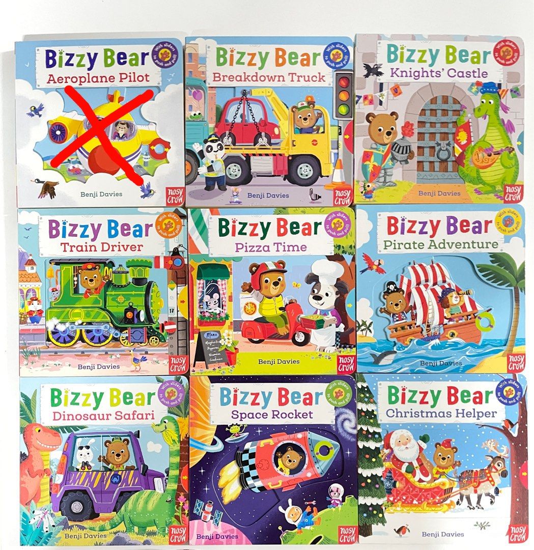 Bizzy bear interactive book children baby book fire engine, dinosaur ...
