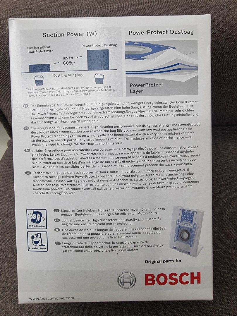 Bosch G All For all Bosch Dustbag Type: BBZ41FGALL, TV & Home ...