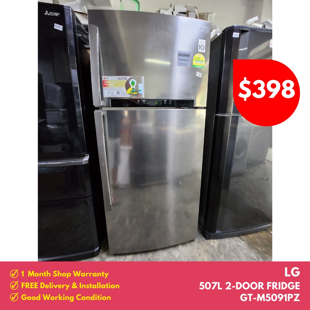 BUY NOW! LG 507L 2-Door Platinum Silver Fridge GT-M5091PZ (92406), TV & Home Appliances, Kitchen ...