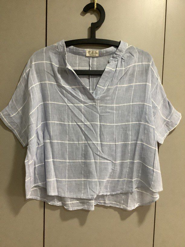 Checkered Top, Women's Fashion, Tops, Blouses on Carousell